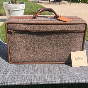 Hartmann | Bags | Hartmann Vintage Tweed Suitcase With Rich Leather ...